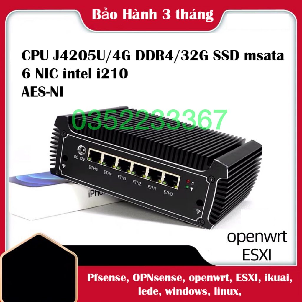 Router Pentium Gold 6405U 6 NIC pfsense, opnsense, openwrt, AES-NI ...