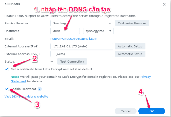 Hướng dẫn tạo quickconnect, DDNS chính hãng cho NAS J1900 - Xpenstore