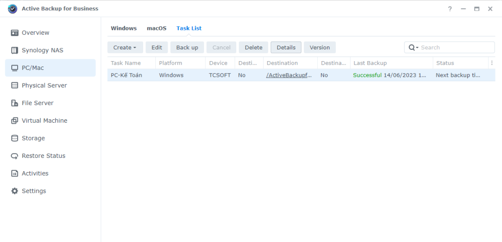 Hướng dẫn sao lưu Windows lên NAS bằng Active Backup for Business ...