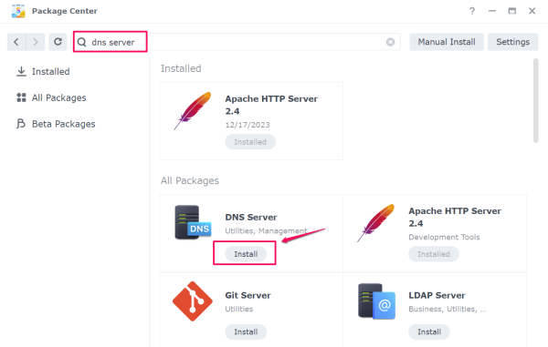 Hướng dẫn sử dụng DNS Server trên NAS Synology, Xpenology - Xpenstore
